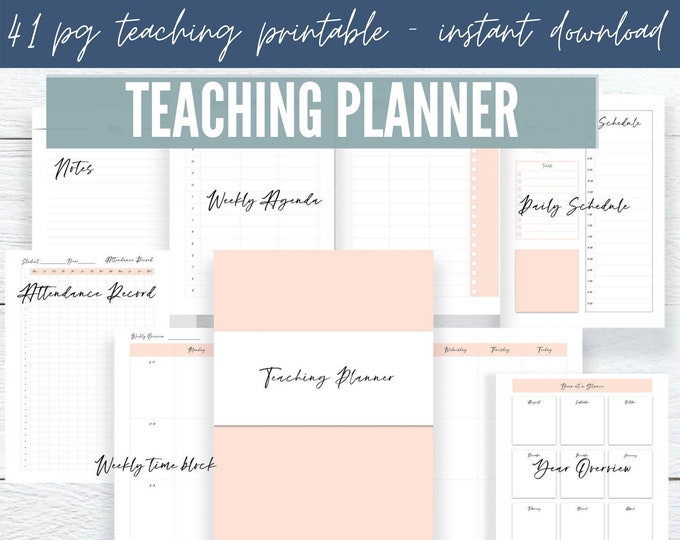 Teacher Planner Homeschool Planner Homeschool Schedule - Etsy