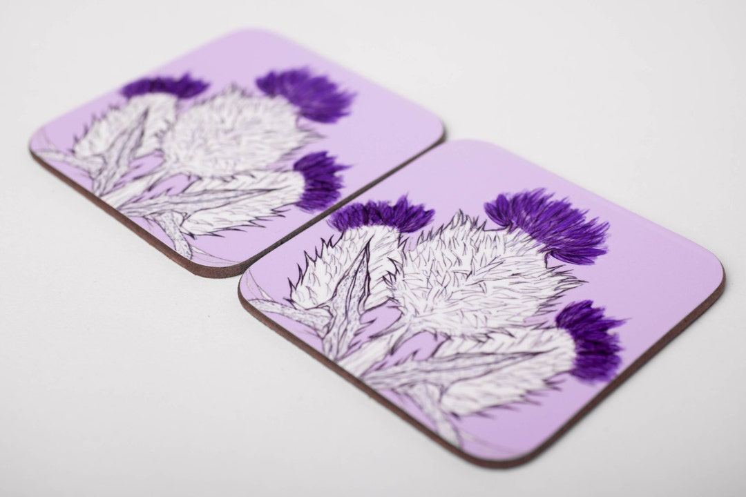 Scottish Thistle Coaster, Gifts for Outlander Fans, Scottish Home ...