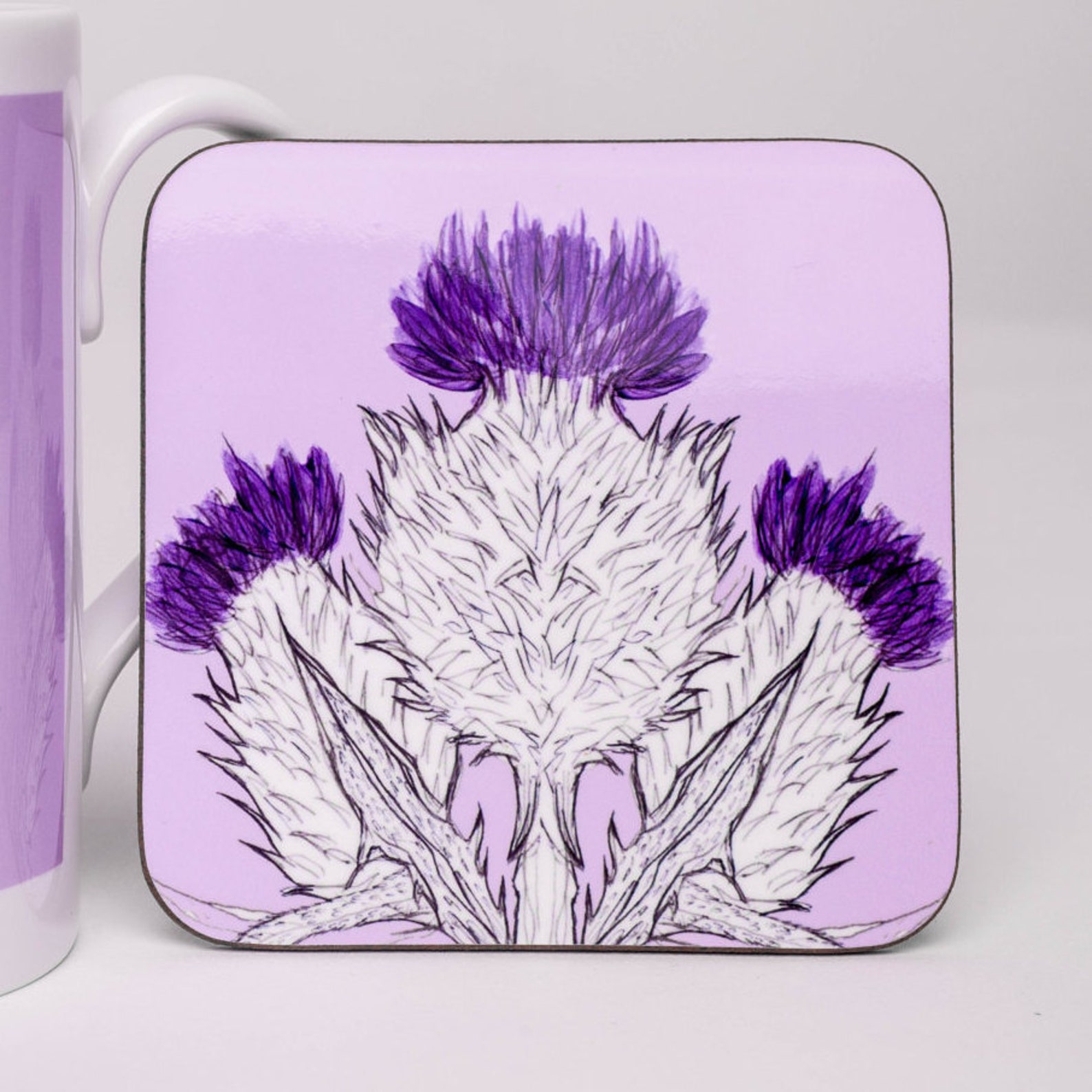 Scottish Thistle Coaster Gifts for Outlander Fans Scottish - Etsy