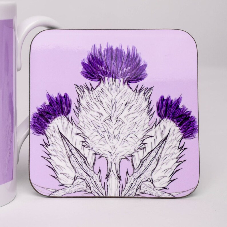 Scottish Thistle Coaster Gifts for Outlander Fans Scottish - Etsy