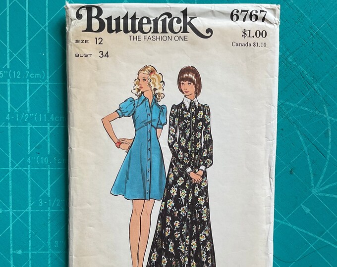 Vintage 1970’s Butterick 6767 Sewing Pattern. Size 12 - Etsy