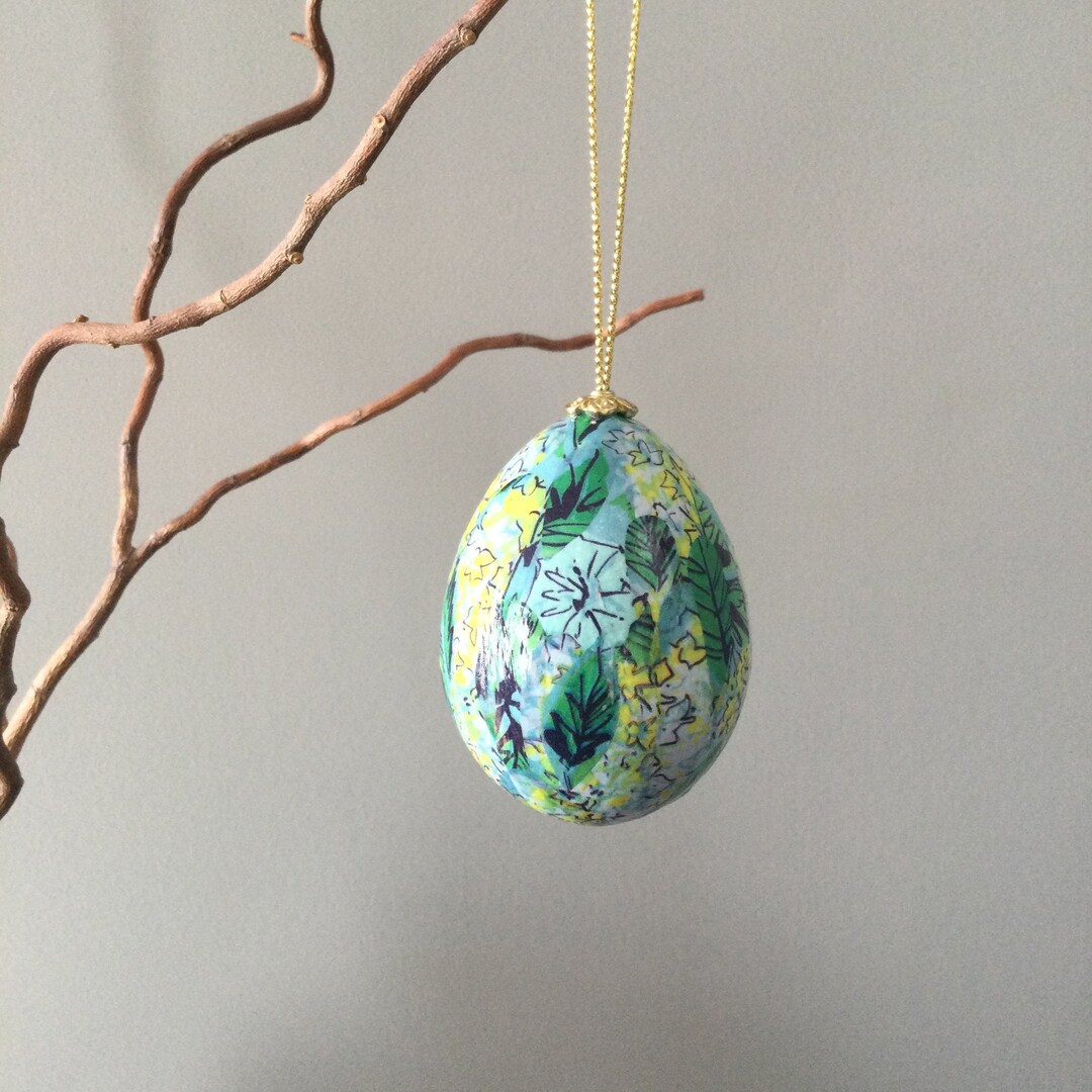 Adorno de huevo para Pascua o árbol de Navidad. Adorno de - Etsy España