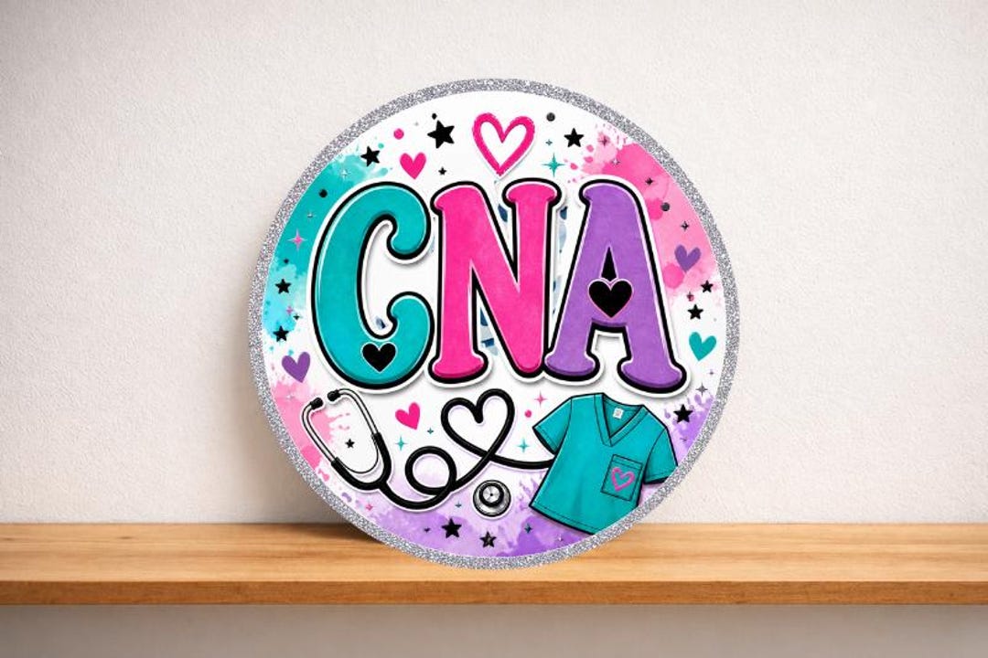 CNA Nurse Welcome Sign, Certified Nursing Assistant Wreath Round Design ...