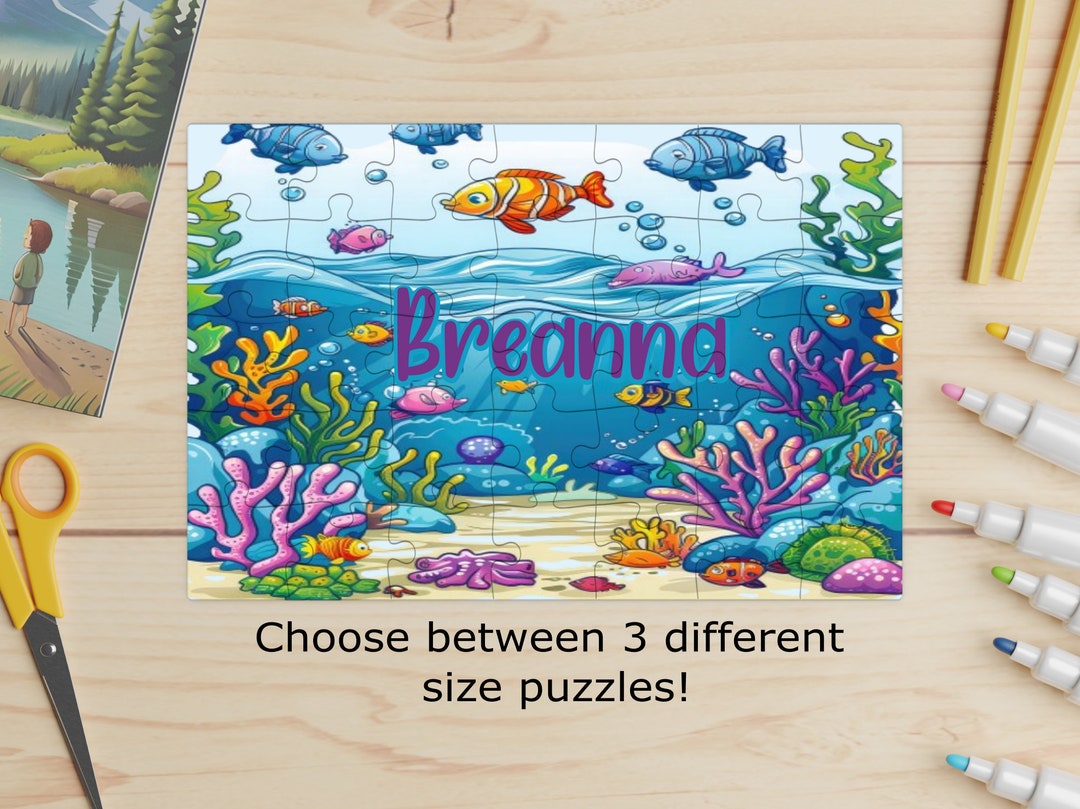 Personalized Sea Animal Puzzle-kids Puzzle-kids Gift-birthday Gift for ...