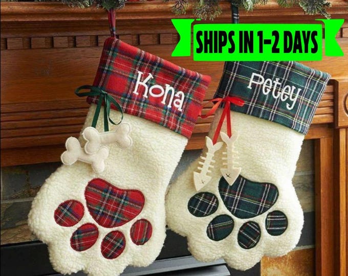 Personalized Dog Stocking, Dog Christmas Stocking, Monogrammed Dog ...
