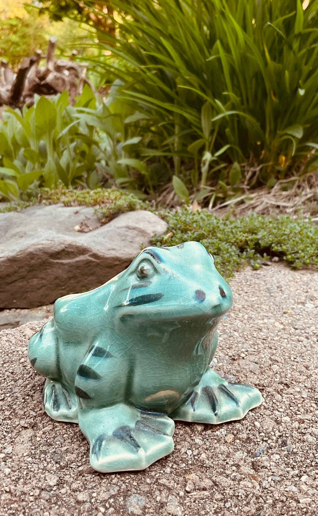 MCM Aqua Frog Planter - Etsy