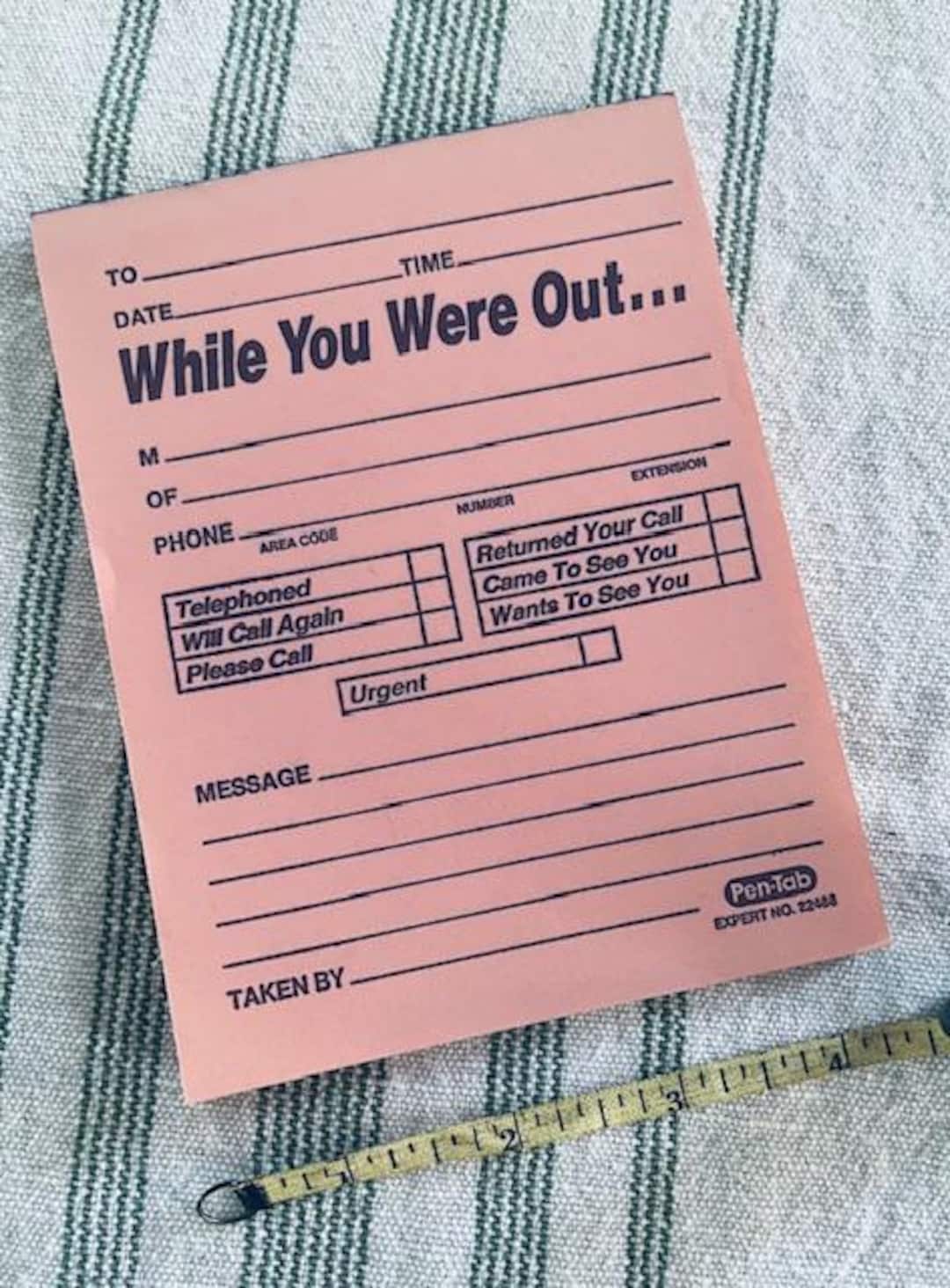 Telephone Message Pad 1980s Office Vintage - Etsy
