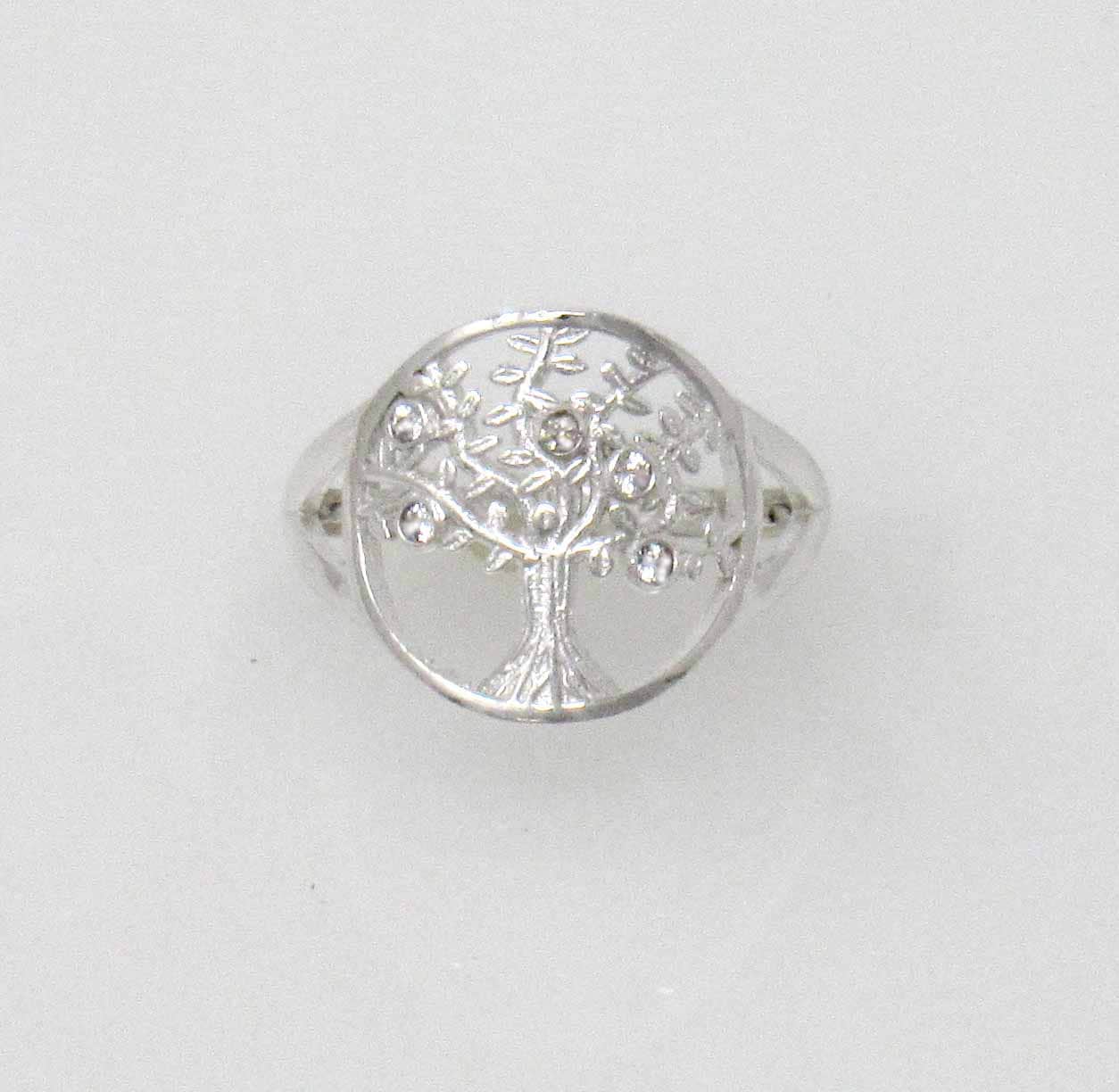 Sterling Silver Tree of Life Ring Tree-of-life Ring With Cz - Etsy