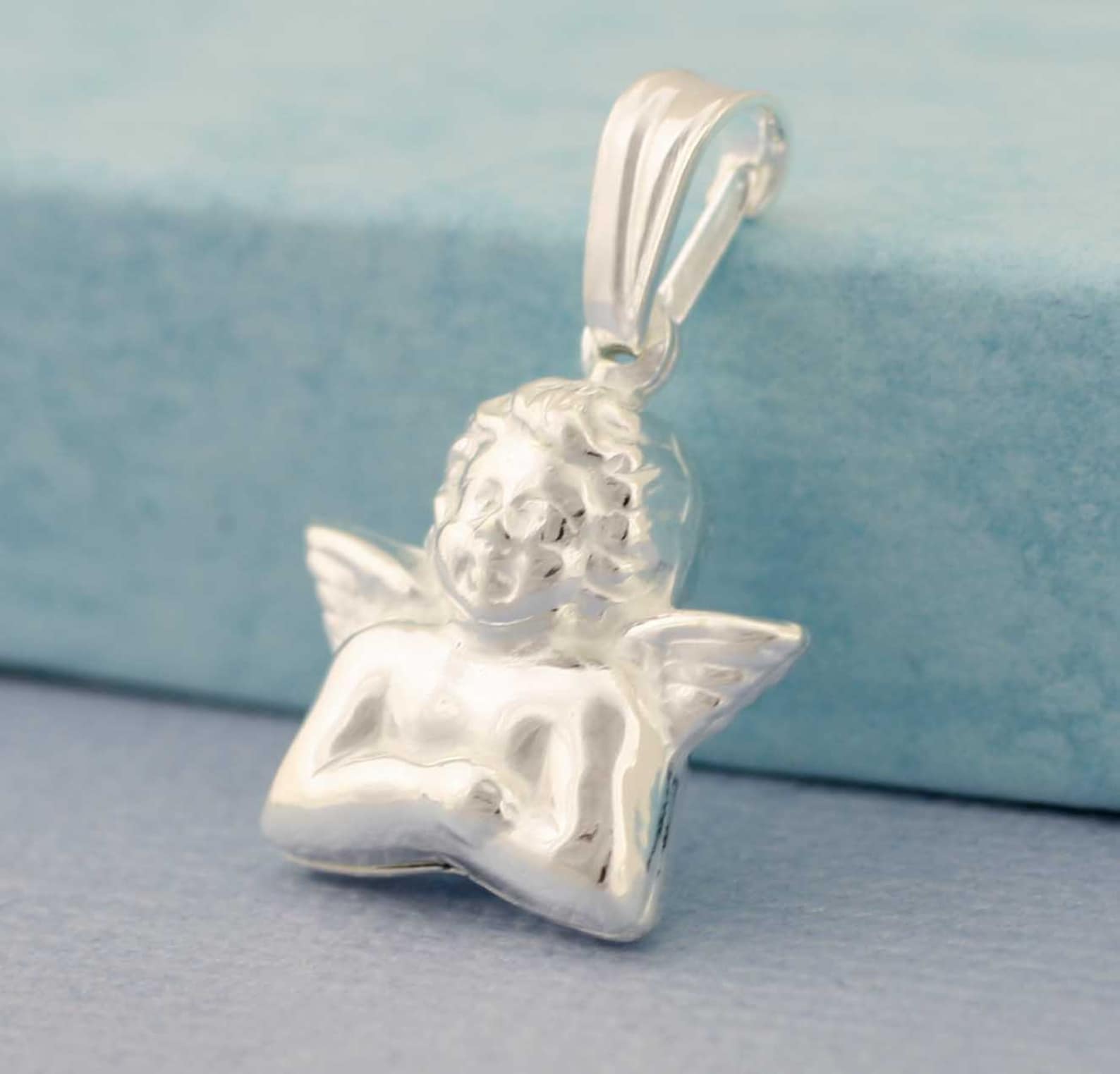 Sterling Silver Angel Necklace Raphael Angel Angel Pendent - Etsy