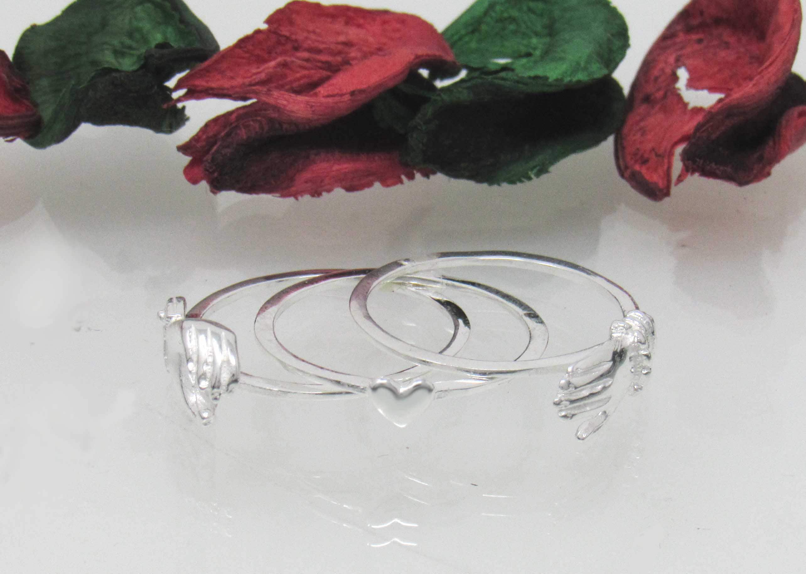 Sterling Silver Movable Hand Ring Silver Claddagh Ringhands - Etsy