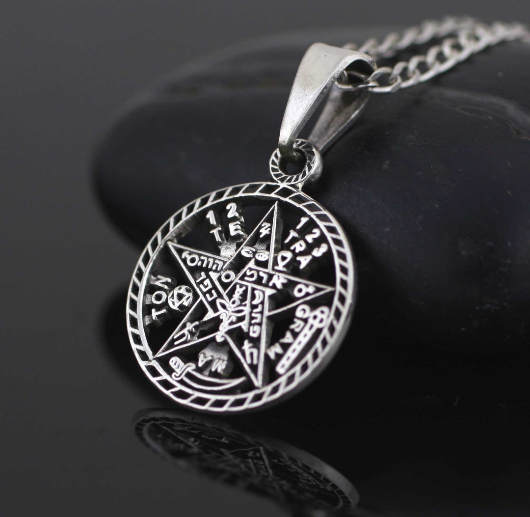 Pentagram Necklace, Sterling Silver Pentagram Necklace, Small Pentacle ...