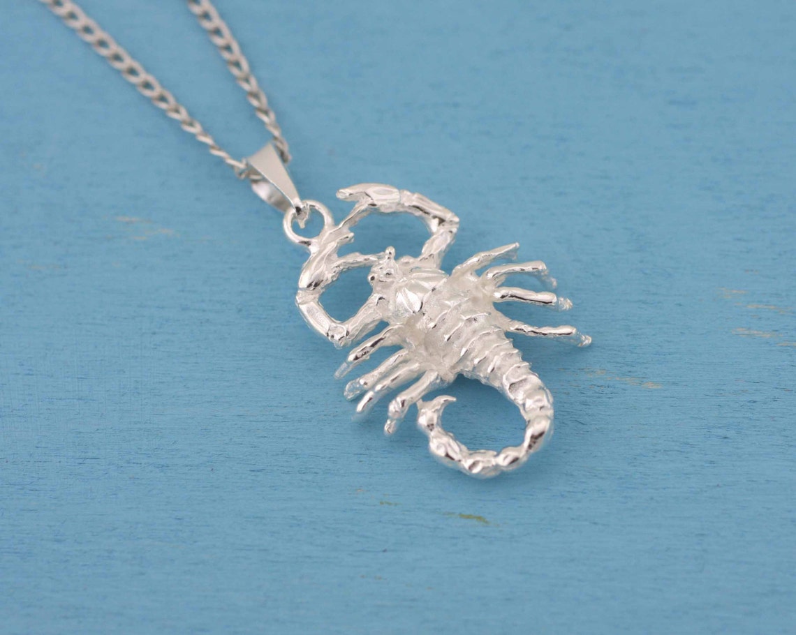 Scorpion Necklace Sterling Silver Scorpion Necklace - Etsy