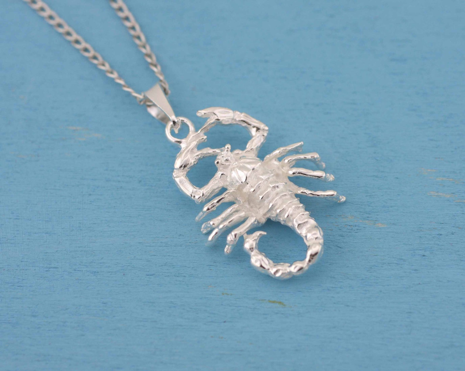 Scorpion Necklace Sterling Silver Scorpion Necklace - Etsy