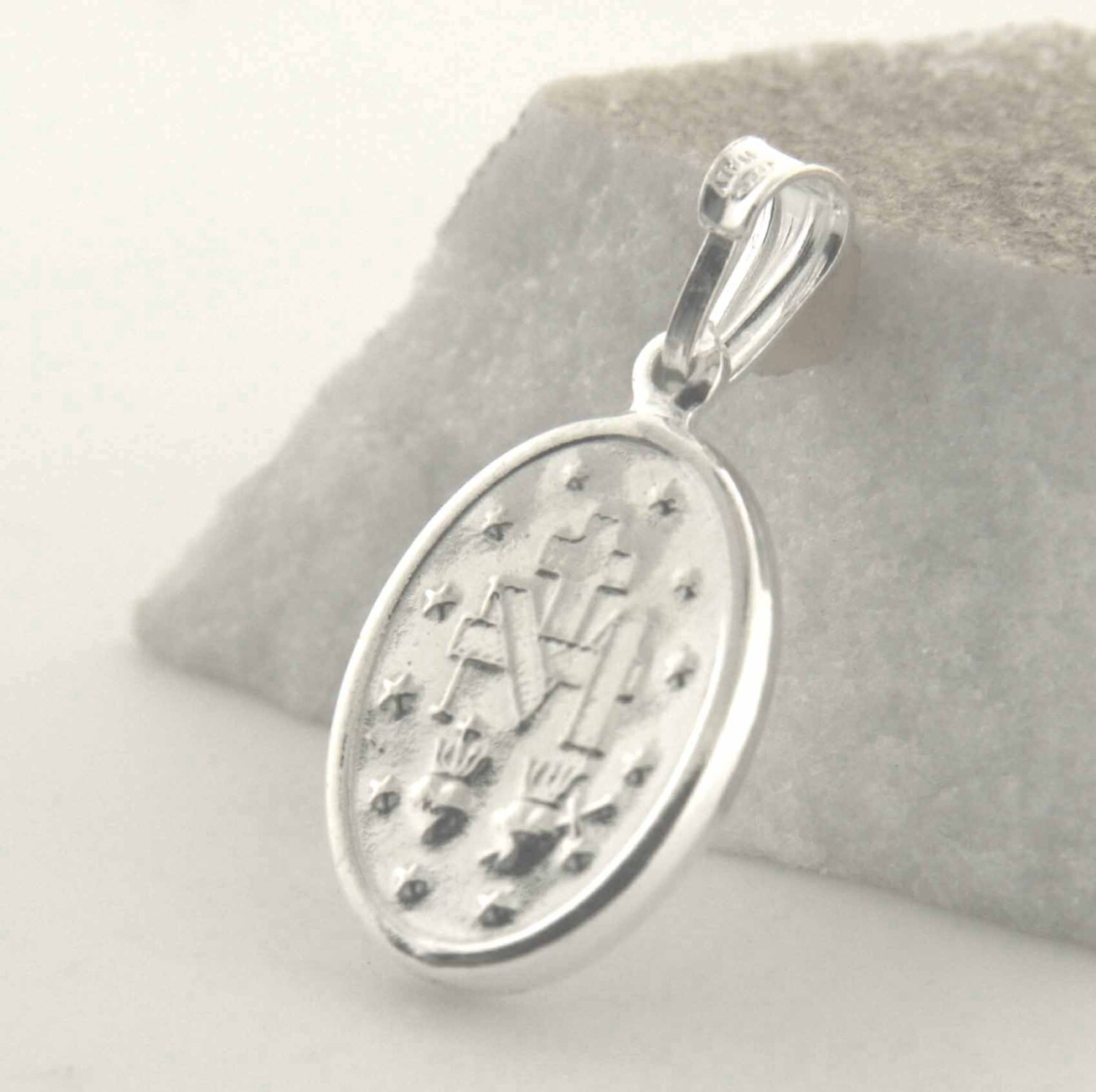 Miraculous Medal. Catholic Jewelry. Sterling Silver Medal. Holly Mary ...