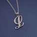 Letter L Necklace, Sterling Silver Initial Necklace, Silver Initial ...