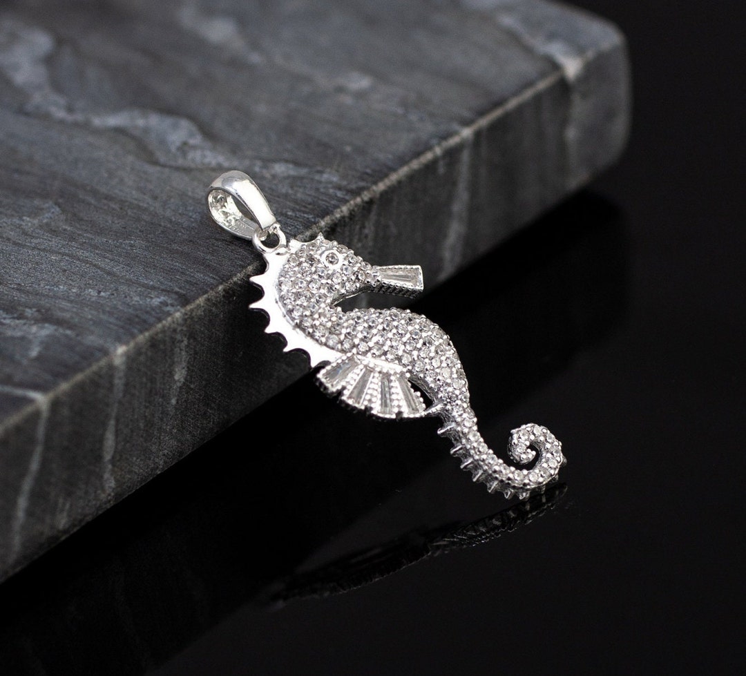 Silver Seahorse Necklace Silver Seahorse Necklace Seahorse - Etsy
