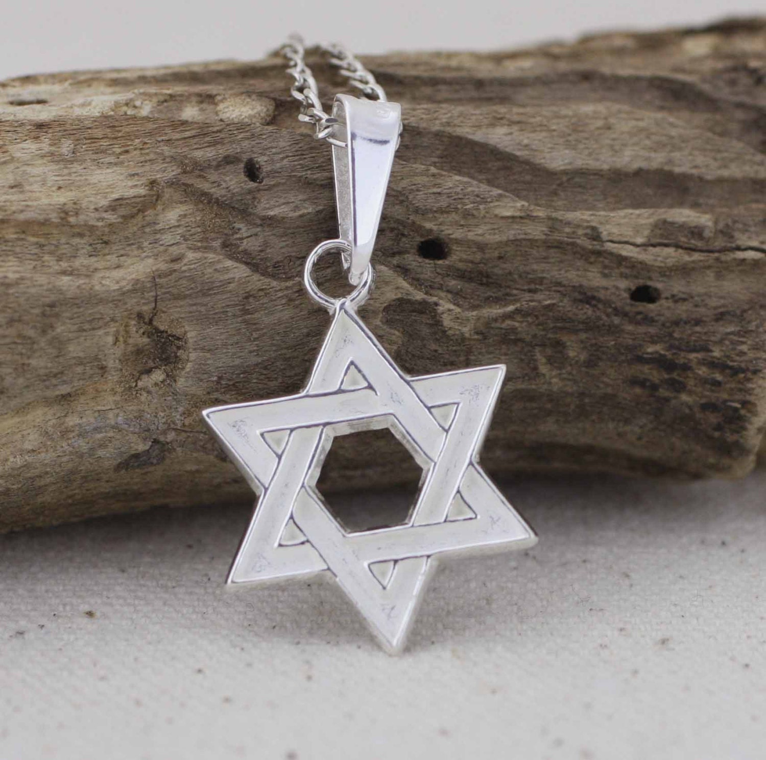 David Star Necklace Silver Star David Star Charm David Star - Etsy