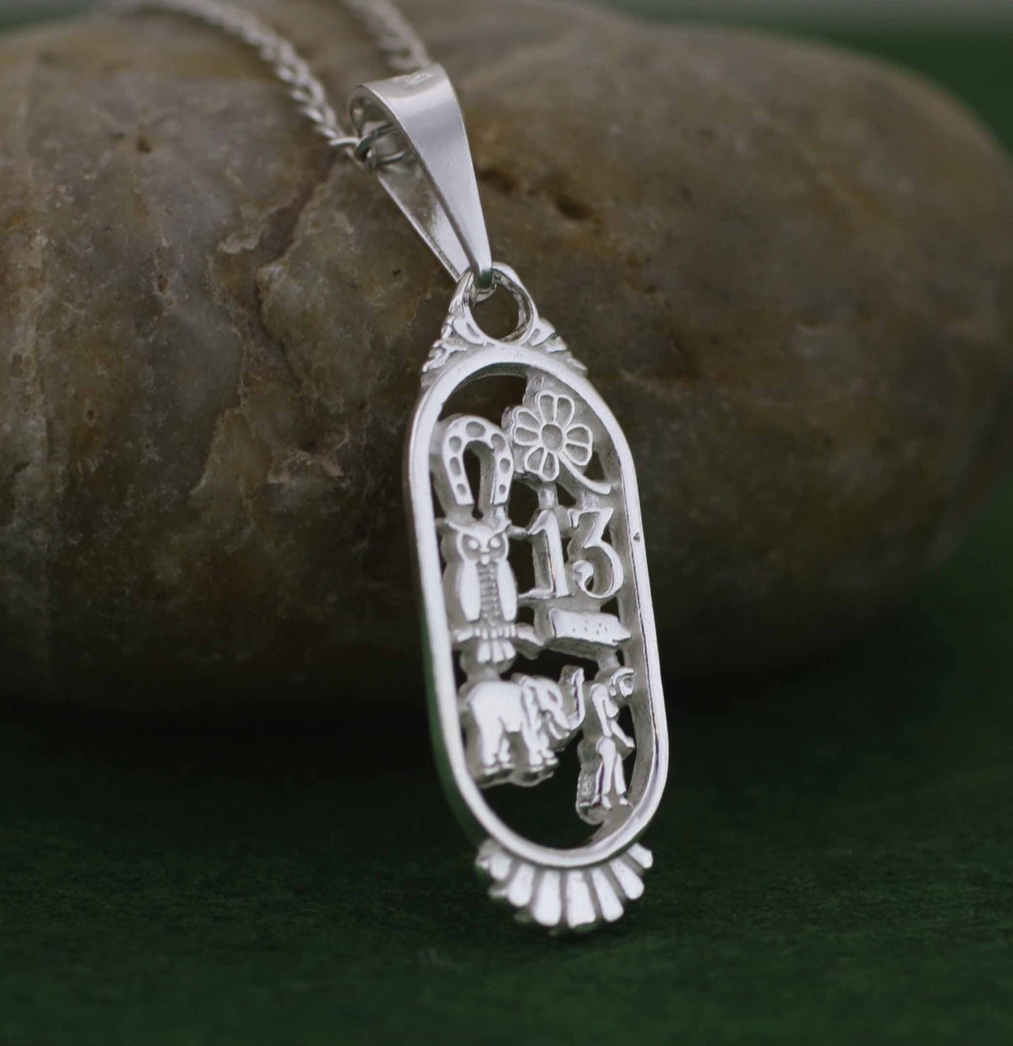 Sterling Silver Good Luck Necklace Silver Lucky Charms | Etsy