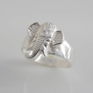 Sterling Silver Elephant Ring, Solid 925 Sterling Silver Elephant Head ...