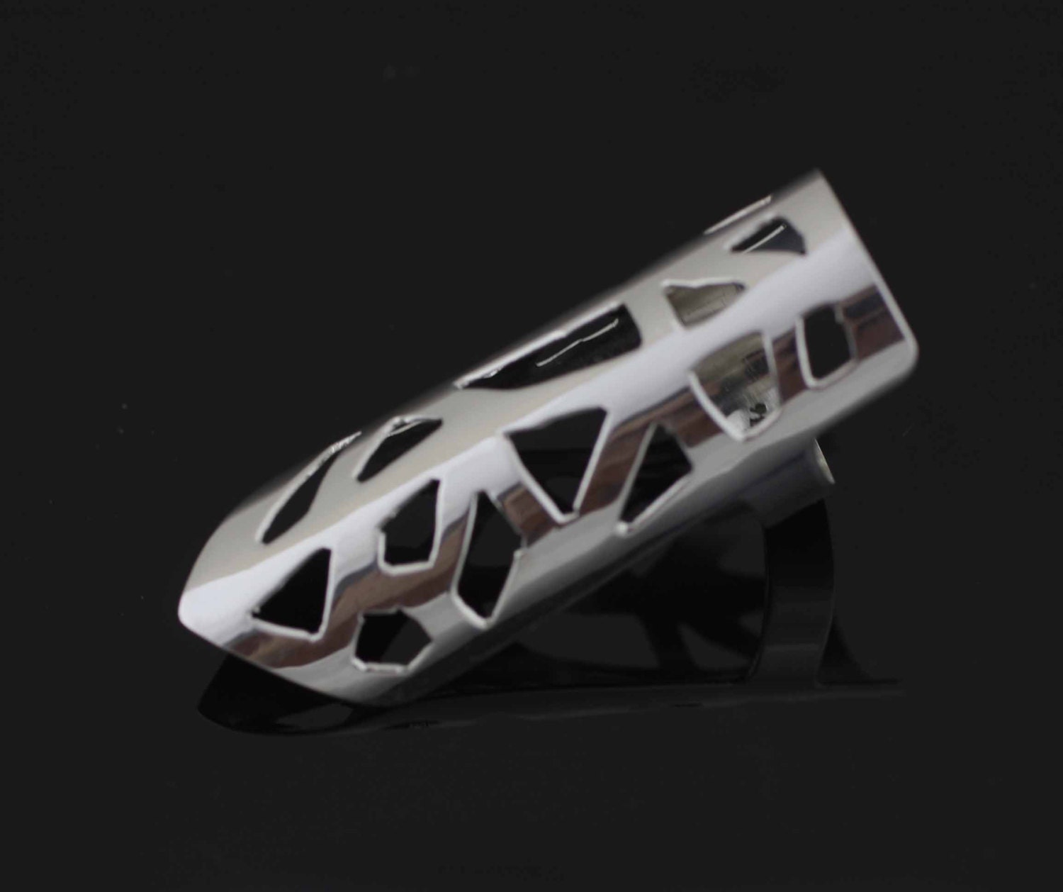 Sterling Silver Armor Ring Silver Shield Ring Modern Boho - Etsy