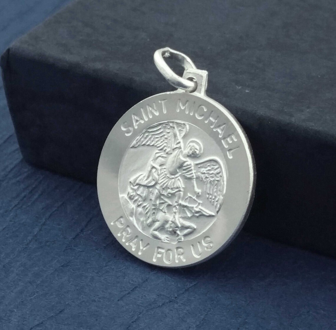 Saint Michael Archangel Medal St. Michael Pendant Sterling - Etsy