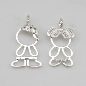 Sterling Silver Little Boy Necklace, Silver Boy Pendant, Boy Charm ...