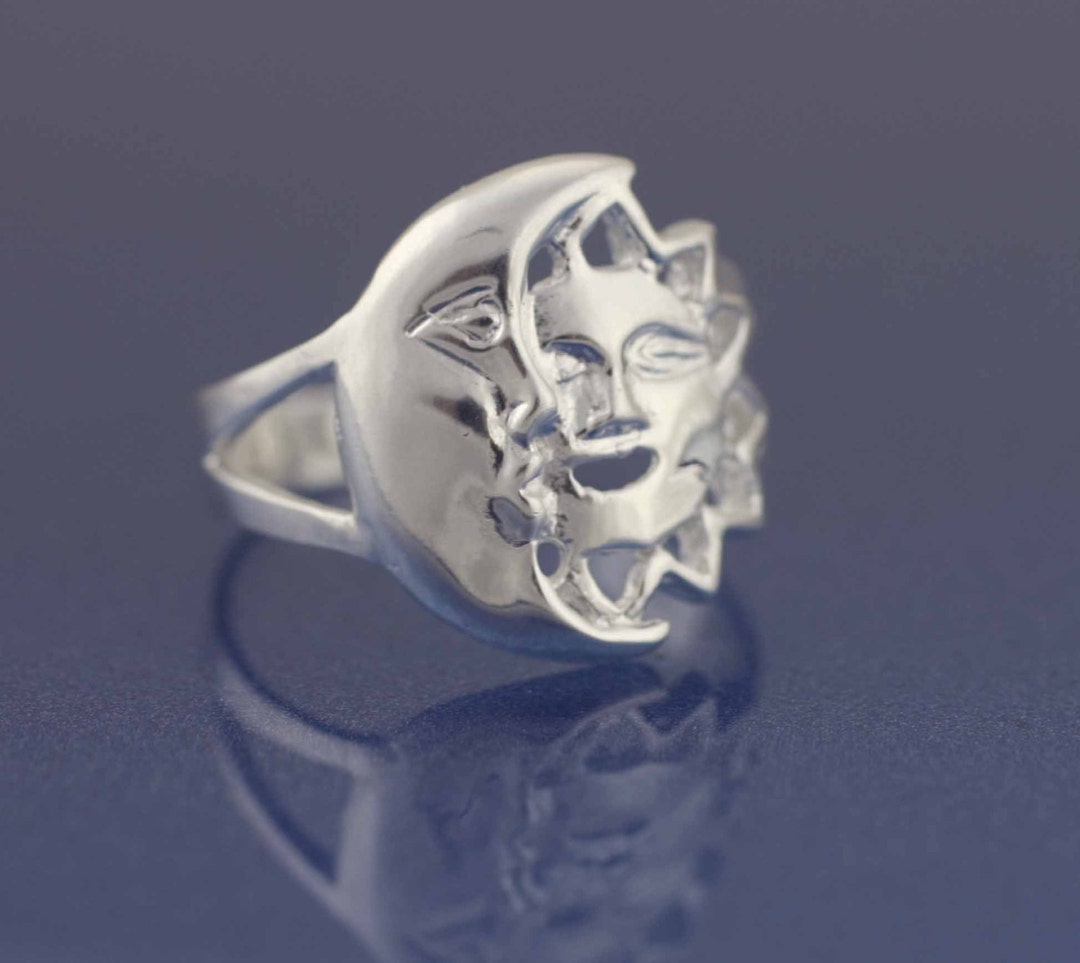 Silver Eclipse Ring, Sterling Silver Eclipse Ring, Sterling Silver Sun ...