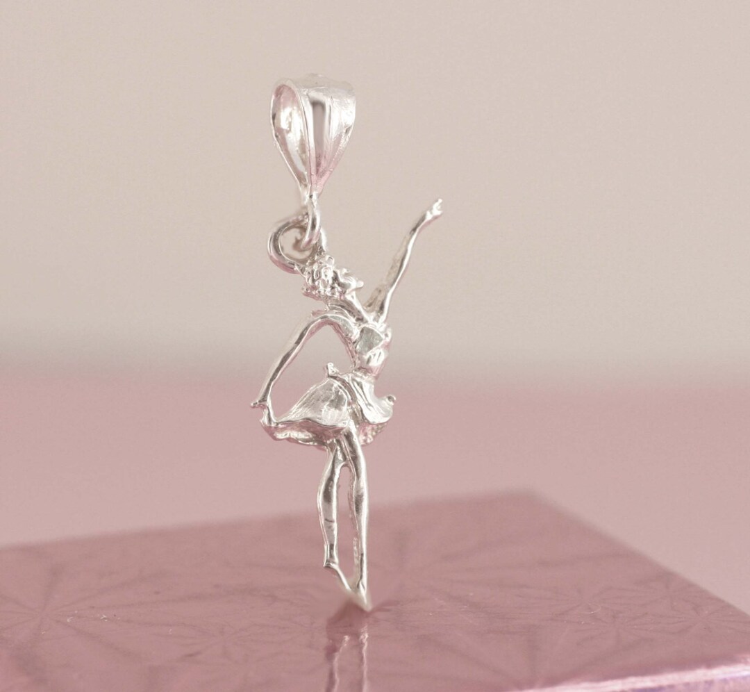 Sterling Silver Dancer Necklace Sterling Silver Ballet - Etsy