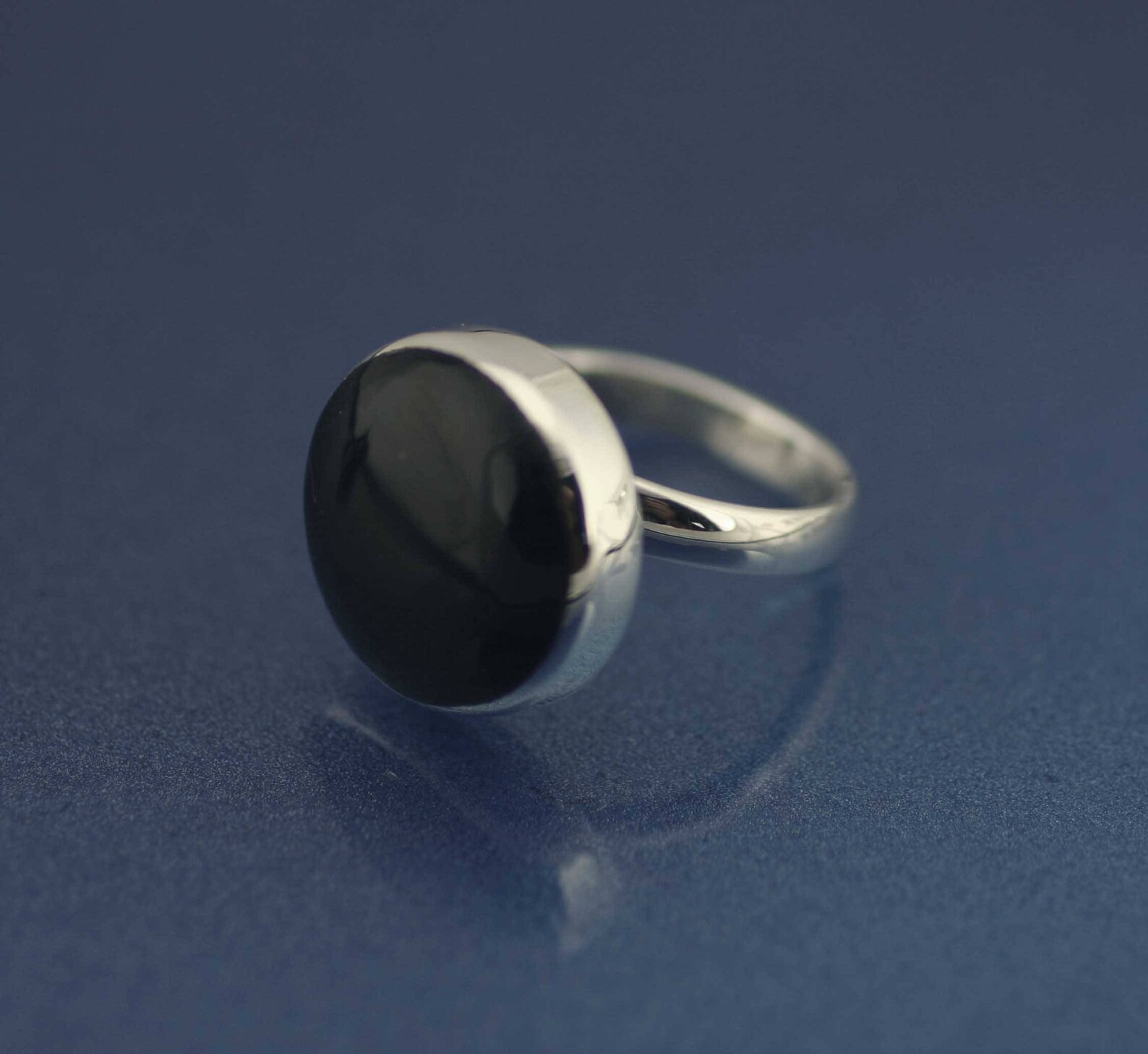 Onix Ring, Moonstone Ring, Natural Black Onix Ring, Round Black Onix ...