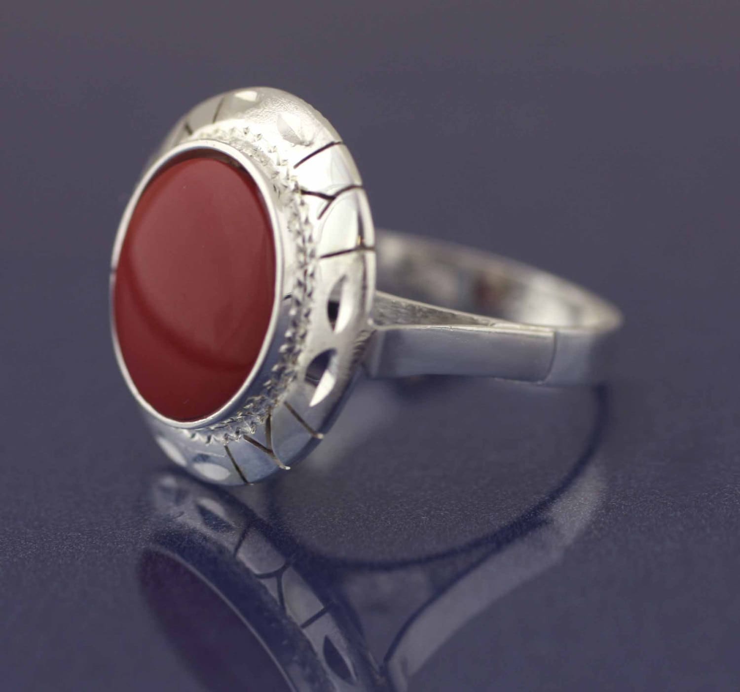 Red Jasper Ring Natural Red Jasper Stone Ring Round Red | Etsy