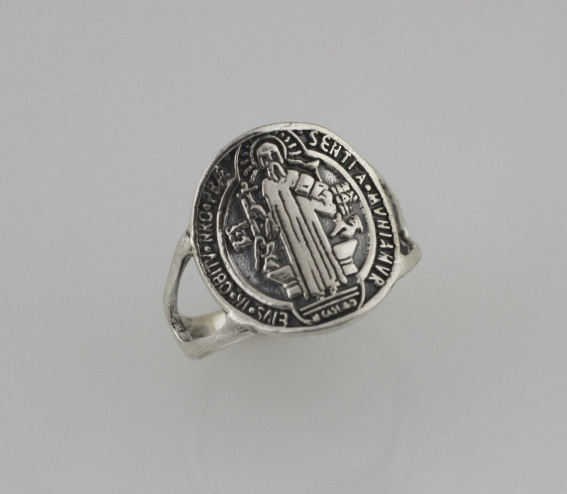 Sterling Silver Saint Benedict Ring Sterling Silver 925 St. | Etsy