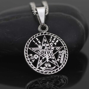 Pentagram Necklace, Sterling Silver Pentagram Necklace, Small Pentacle ...