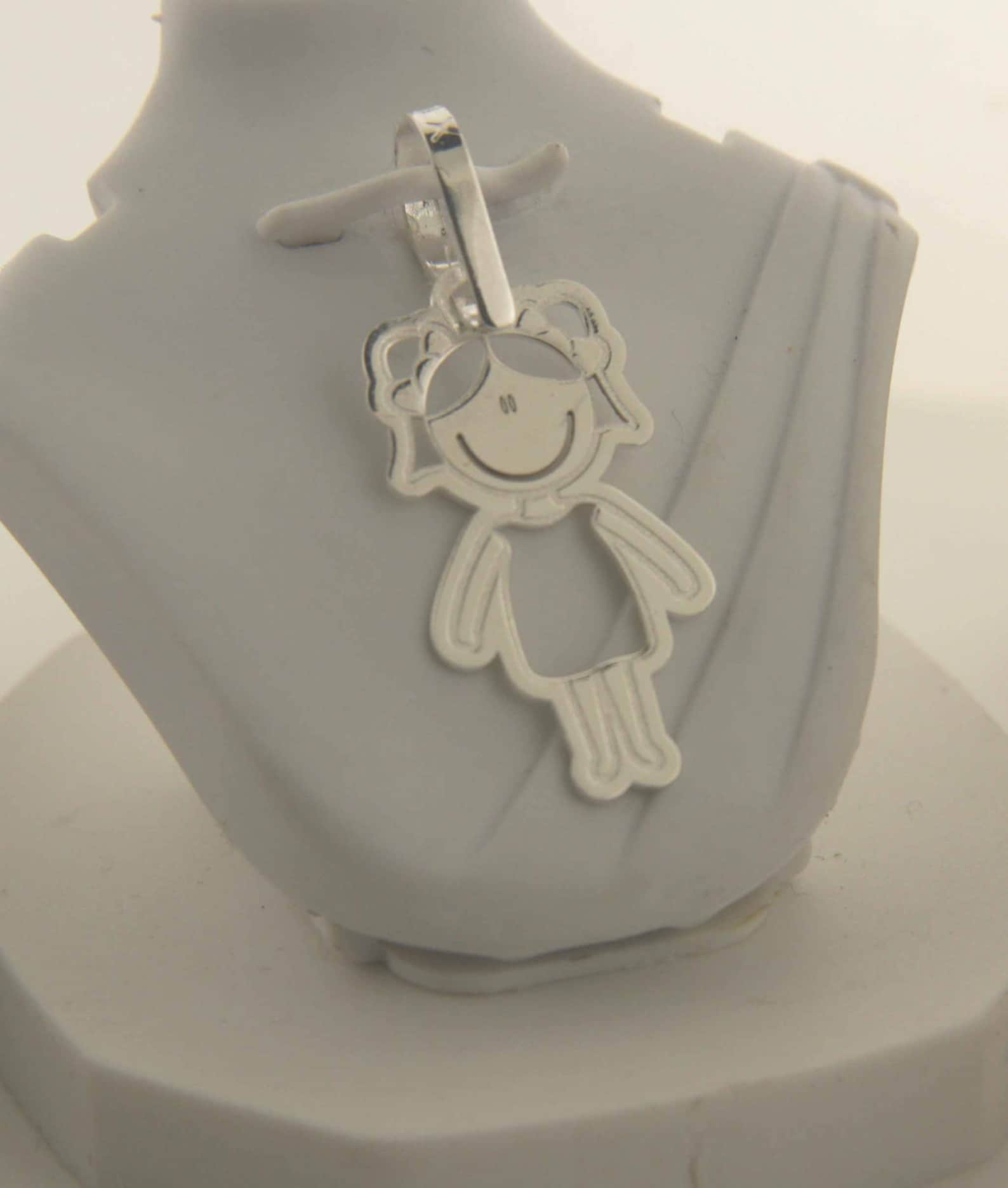 Sterling Silver Little Girl Figure Pendent Girl Figure | Etsy