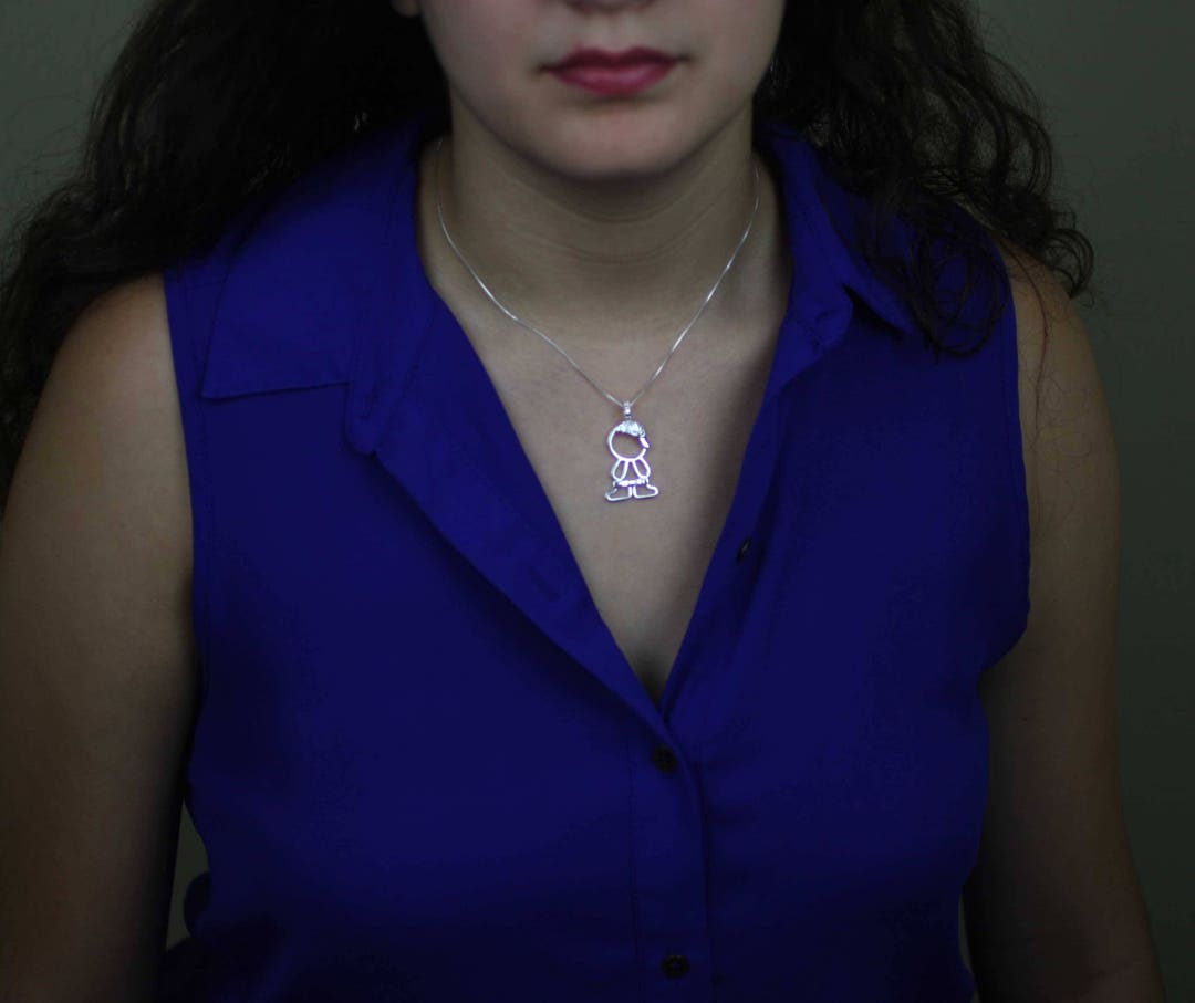 Sterling Silver Little Boy Necklace, Silver Boy Pendant, Boy Charm ...