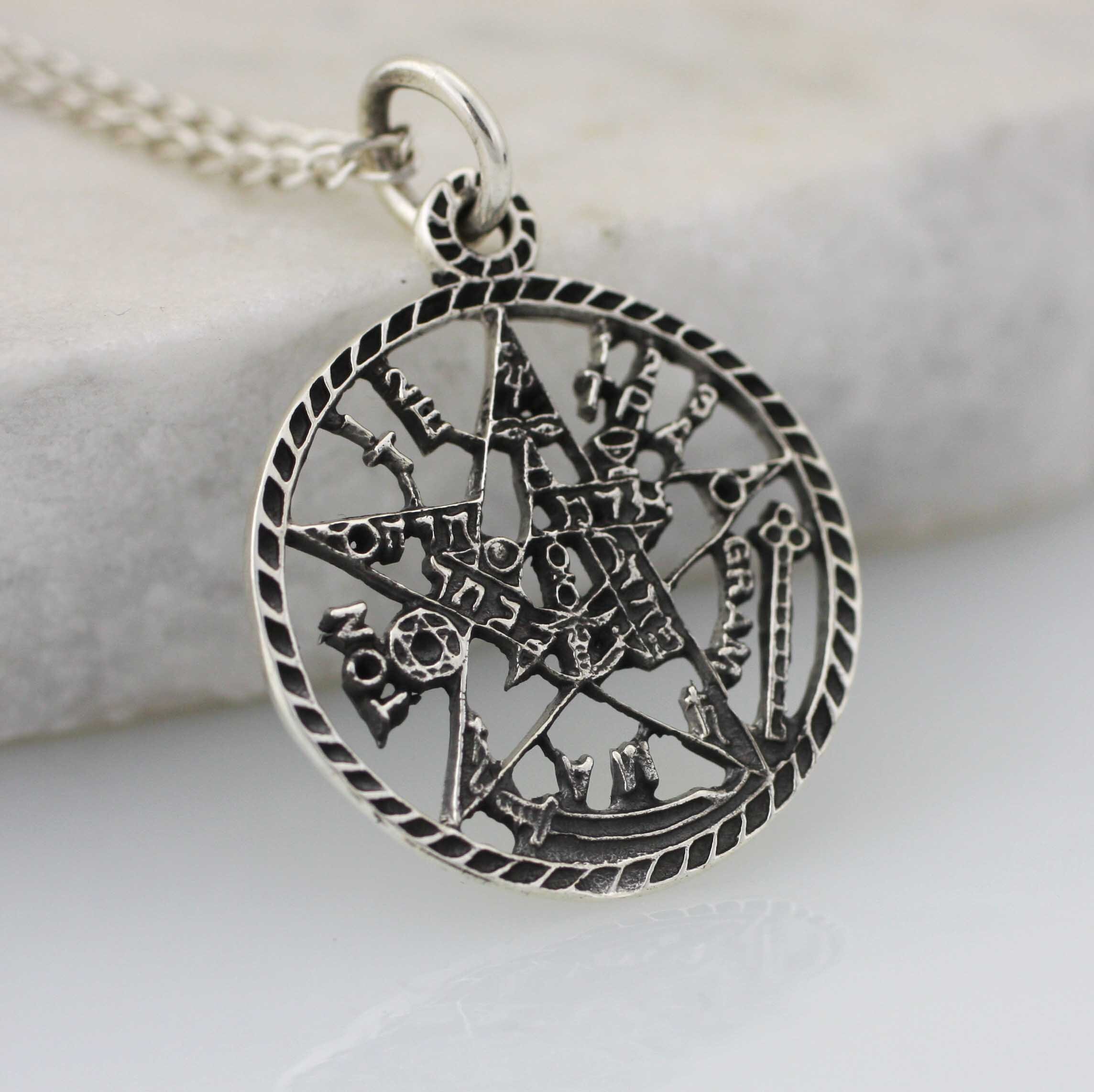 Pentagram Necklace Sterling Silver Pentagram Necklace Large - Etsy