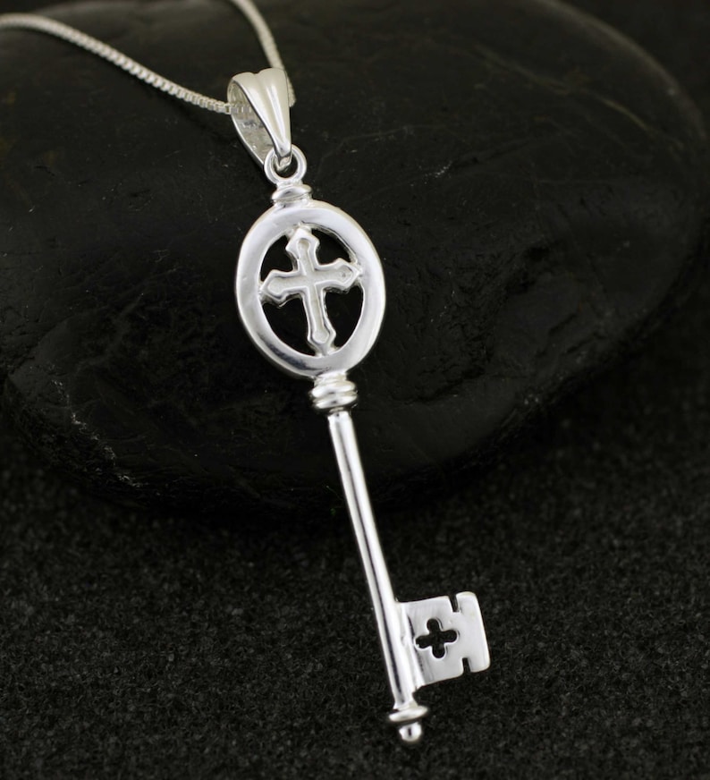 Sterling Silver Key Necklaces Large Sterling Silver Key - Etsy