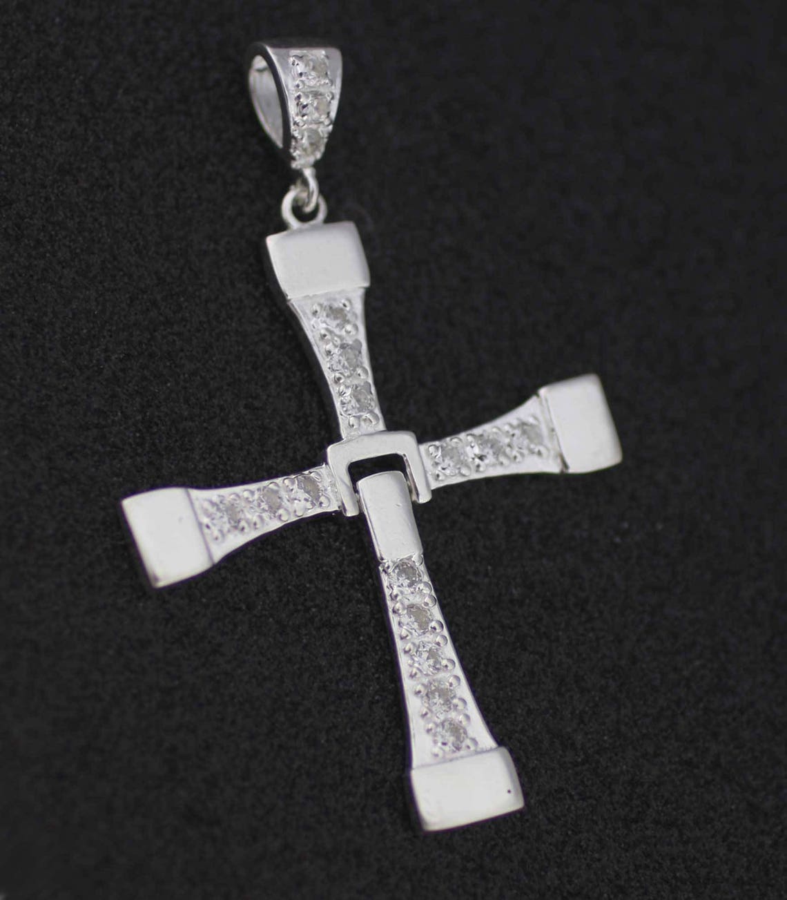 Sterling Silver Cross Toretto Necklace Silver Cross Necklace - Etsy