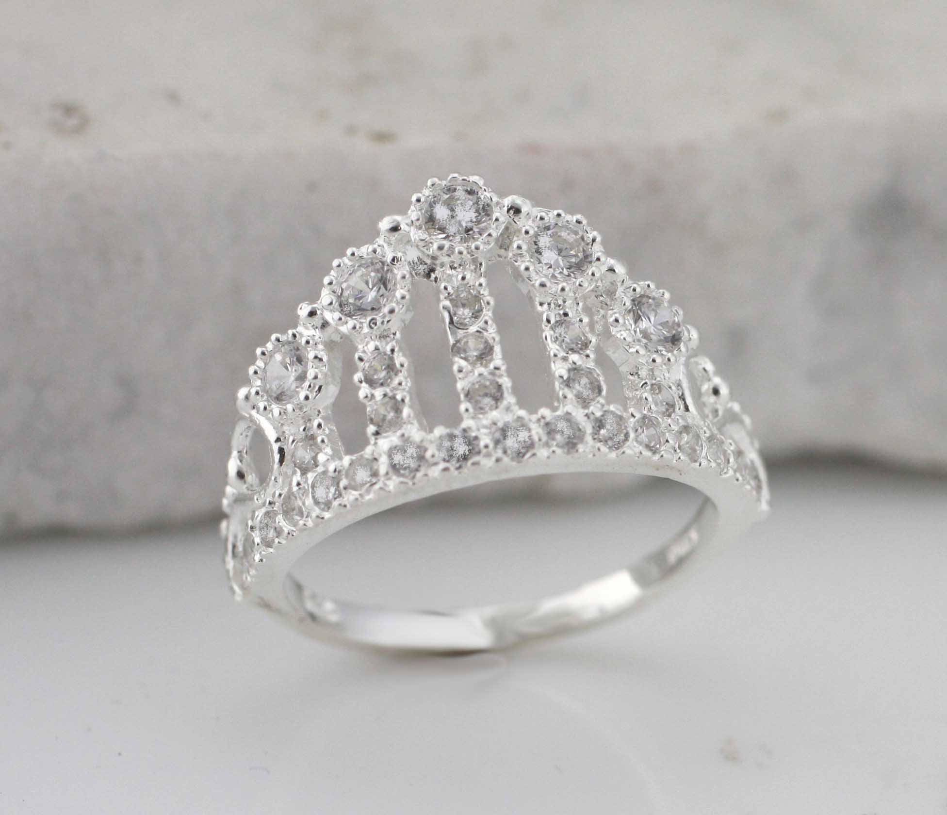 Sterling Silver Crown Ring Silver Crown Ring Sterling Silver | Etsy
