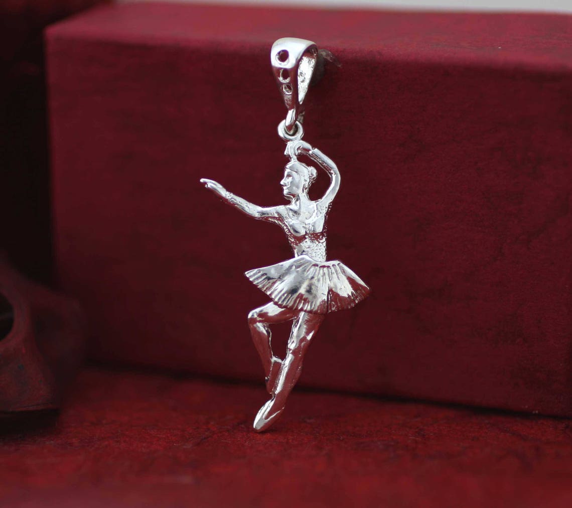 Sterling Silver Dancer Necklace Sterling Silver Ballet | Etsy