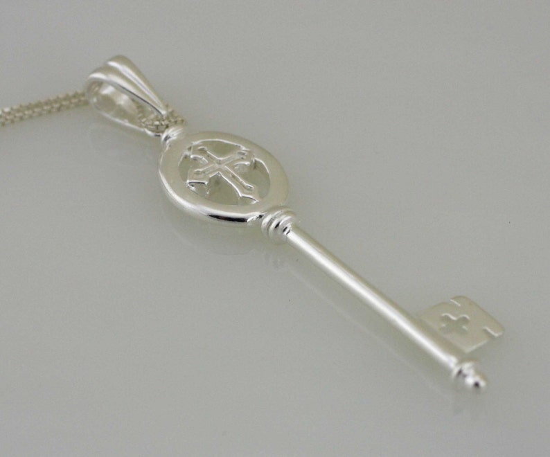 Sterling Silver Key Necklaces Large Sterling Silver Key - Etsy