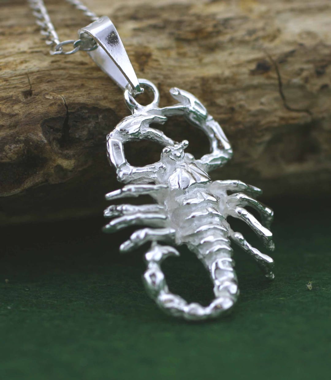 Scorpion Necklace, Sterling Silver Scorpion Necklace, Men's Necklace ...