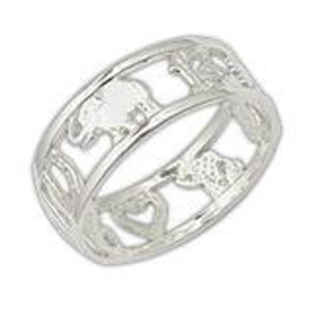 Sterling Silver Good Luck Elephant Ring, Good Luck Ring, Lucky Elephant ...
