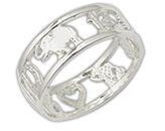 Sterling Silver Good Luck Ring Silver Lucky Charms Ring | Etsy