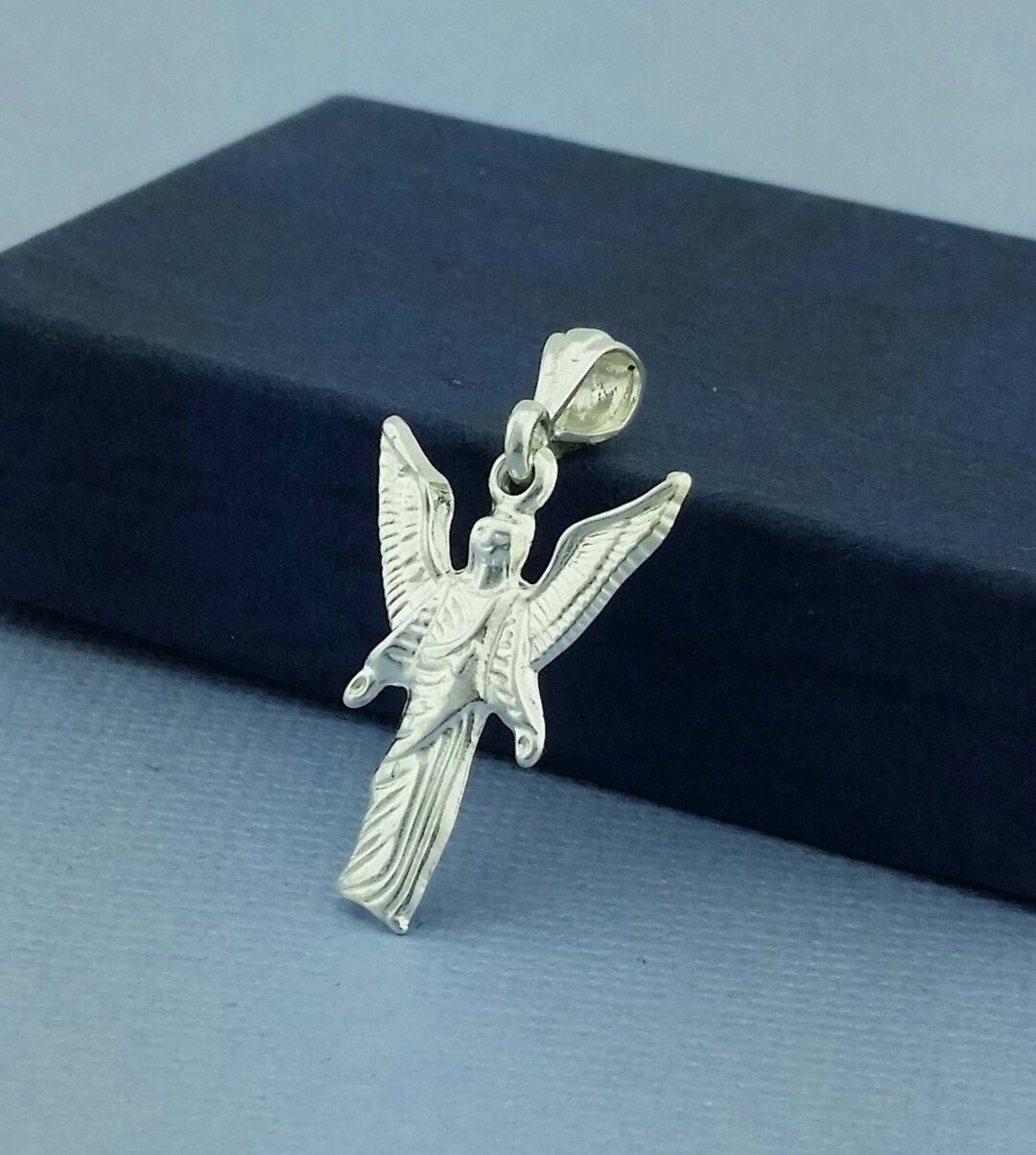 Sterling Silver Angel Pendant, Silver Angel Necklace, Angel Jewelry ...