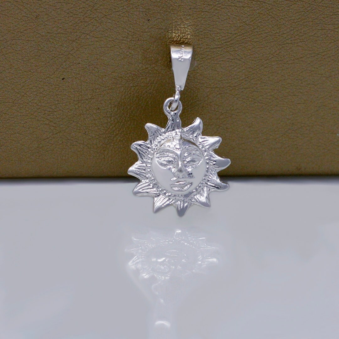 Silver Sun Necklace, Sterling Silver Sun Necklace, Sun Pendant ...