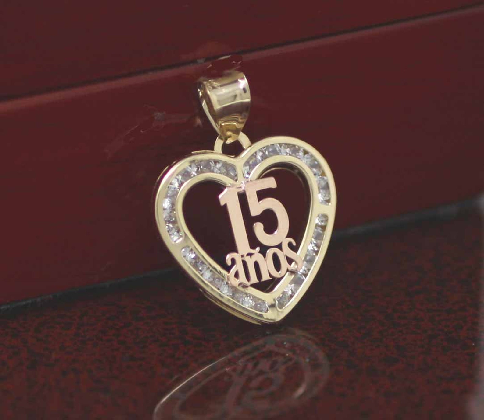 14k Gold Heart 15 Necklace, 14K Sweet Fifteen Necklace, 14K Gold Sweet ...