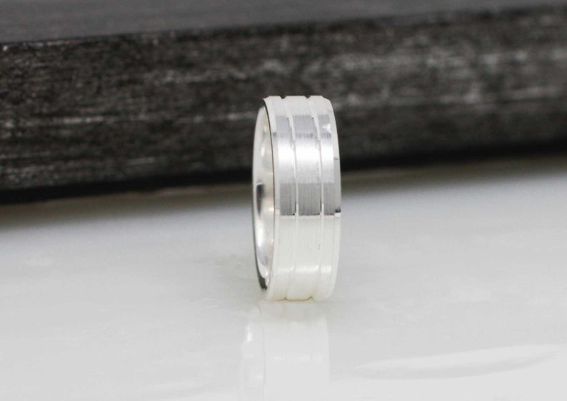 Silver Wedding Band Silver Wedding Ring 7MM Sterling Silver - Etsy