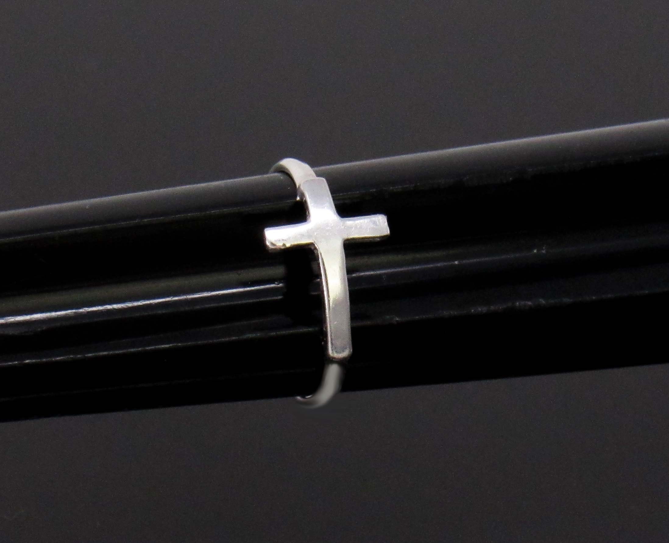 Sterling Silver Cross Knuckle Ring Sterling Silver Midi Ring | Etsy