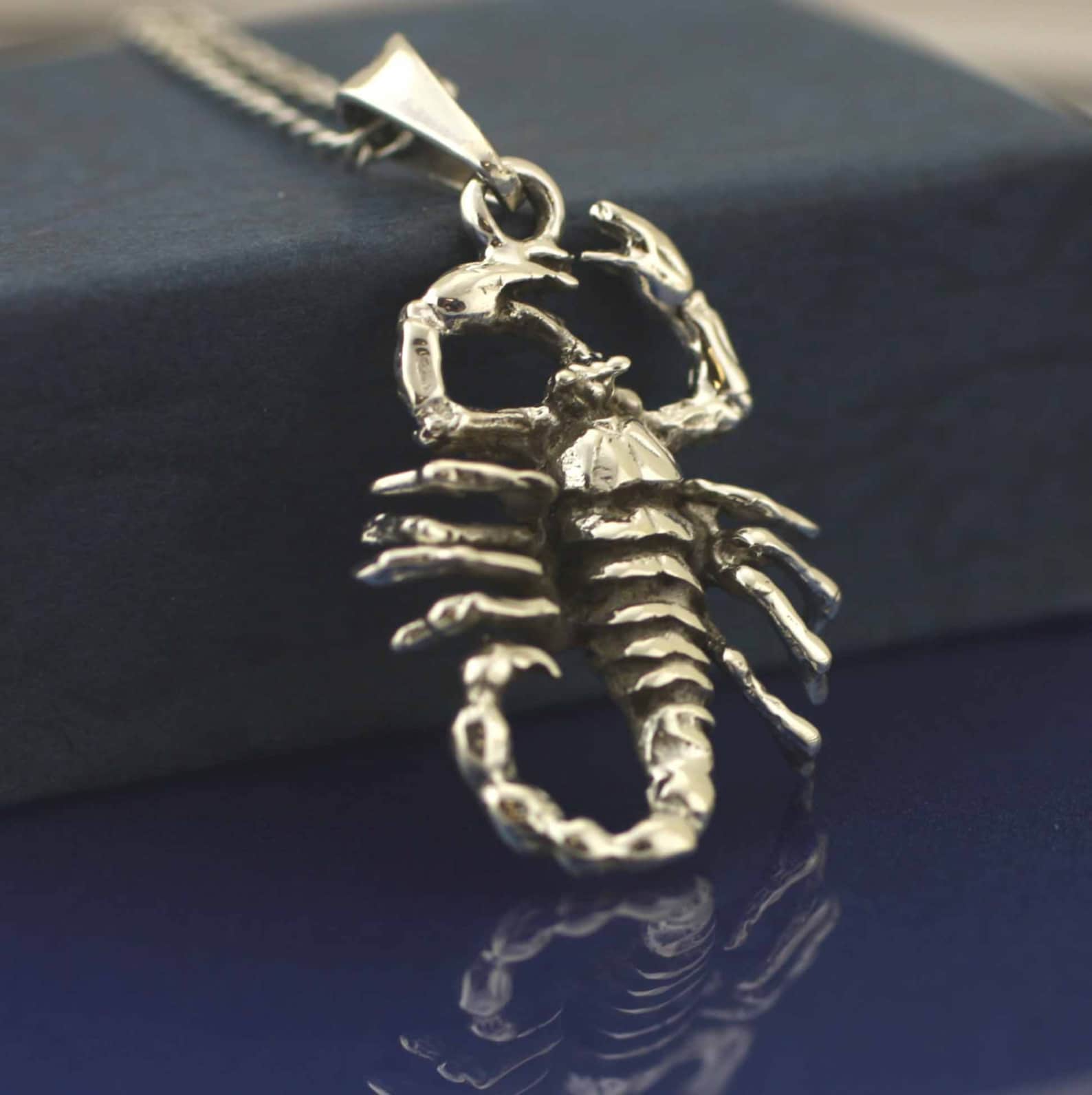 Scorpion Necklace Sterling Silver Scorpion Necklace - Etsy