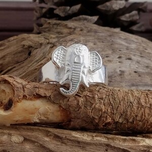 Sterling Silver Elephant Ring, Solid 925 Sterling Silver Elephant Head ...